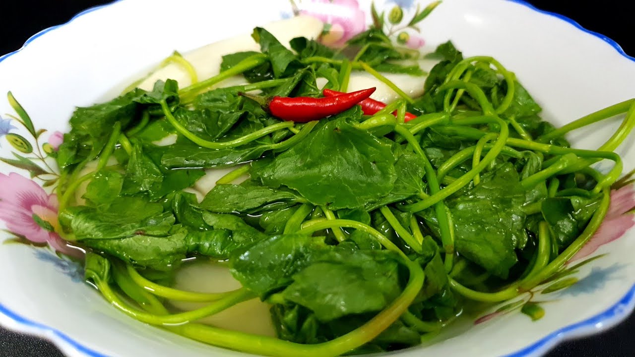 CANH RAU MÁ KHOAI LANG món canh chay dân dã vùng quê - món ngon dễ làm ...